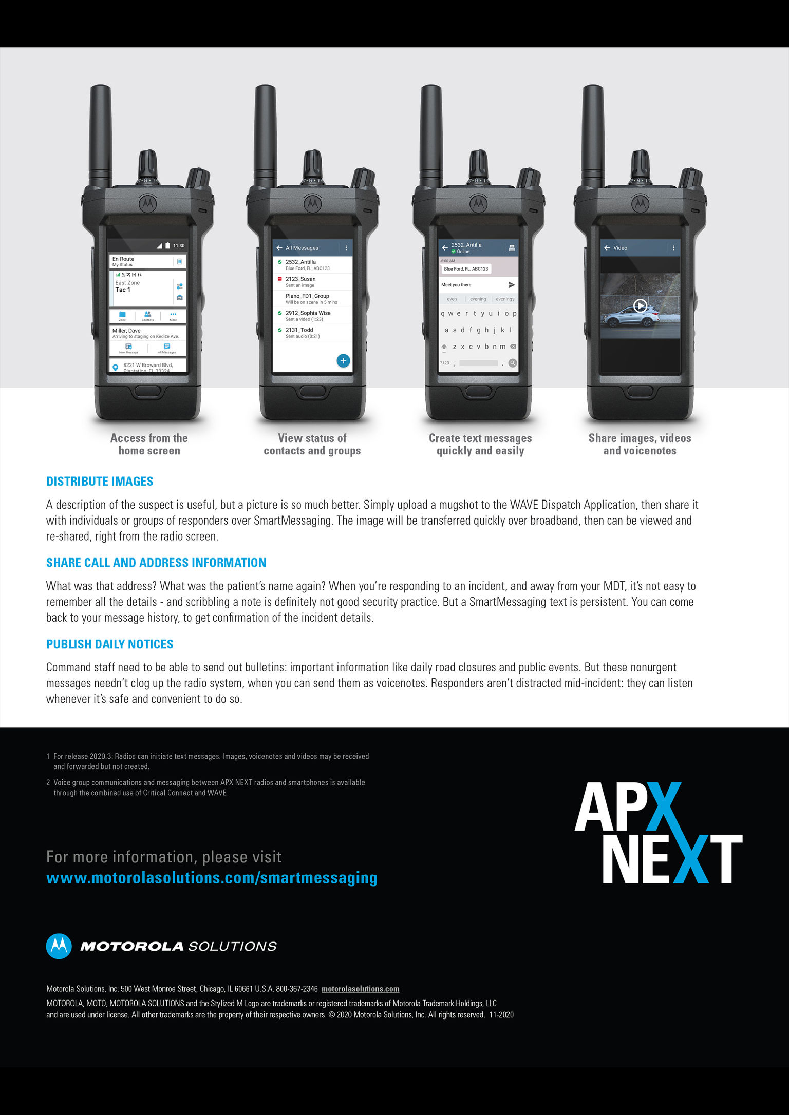 iF Design - APX NEXT Smart-messaging and Smart-mapping