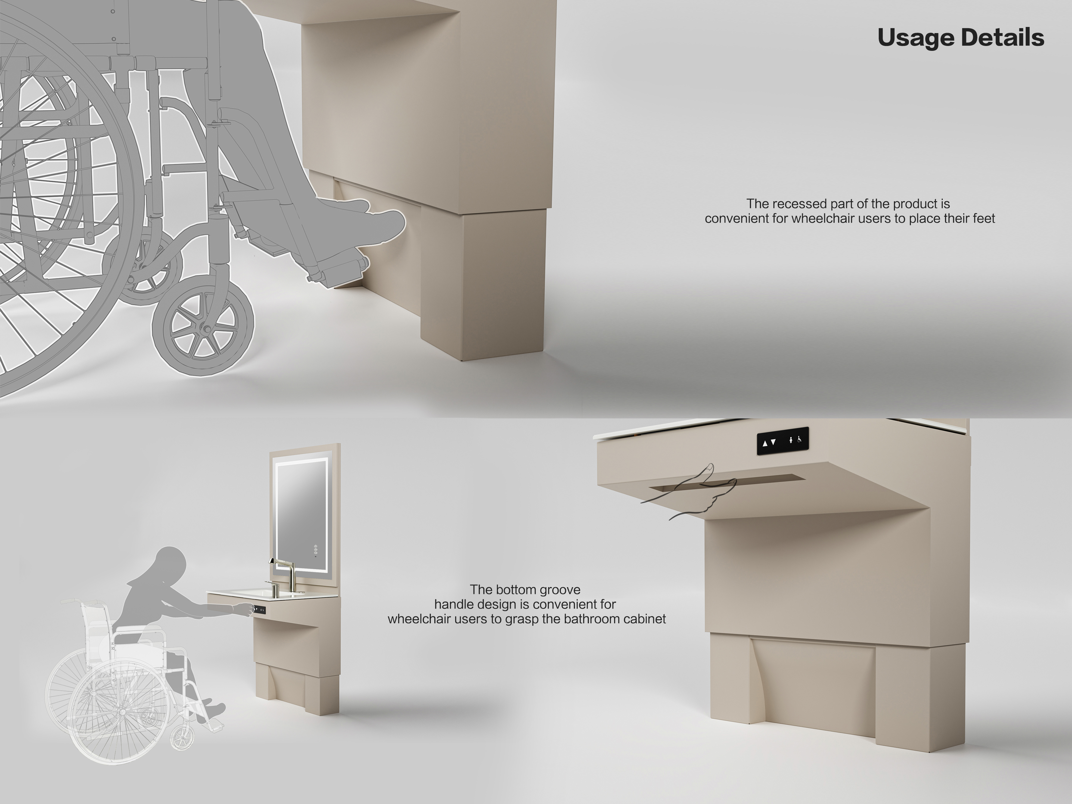 iF Design - Harmony series Liftable bathroom cabinet