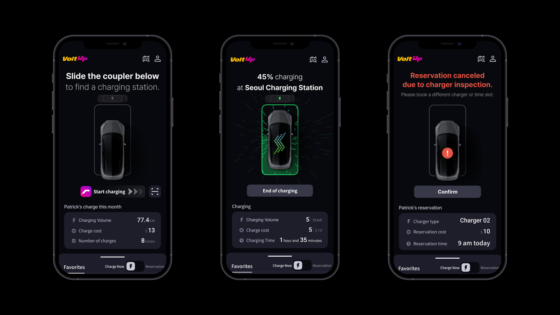 iF Design - Volt UP - Electric vehicle charging service app