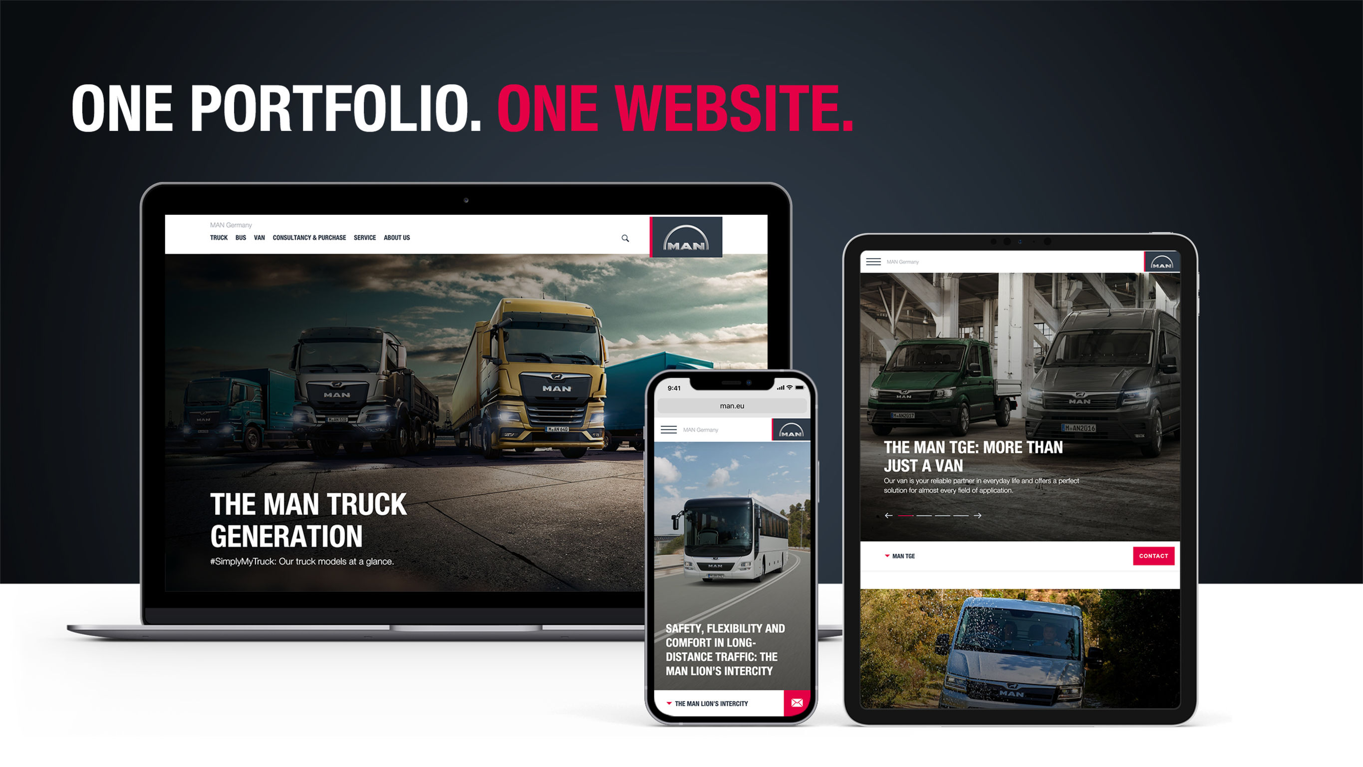 iF Design - Relaunch of the MAN website man.eu